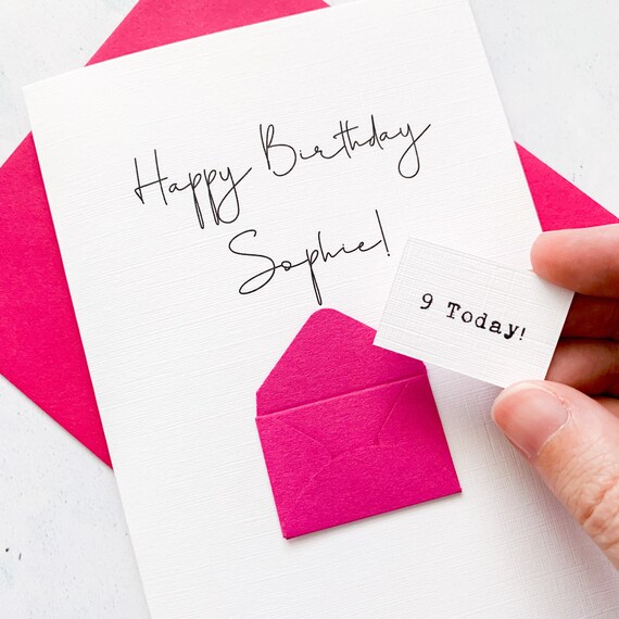 9th Birthday Card 9 Year Old Personalised Any Name - Etsy