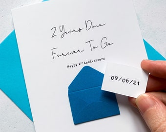 Funny 2 Year Anniversary Card 2nd Anniversary Card Funny - Etsy