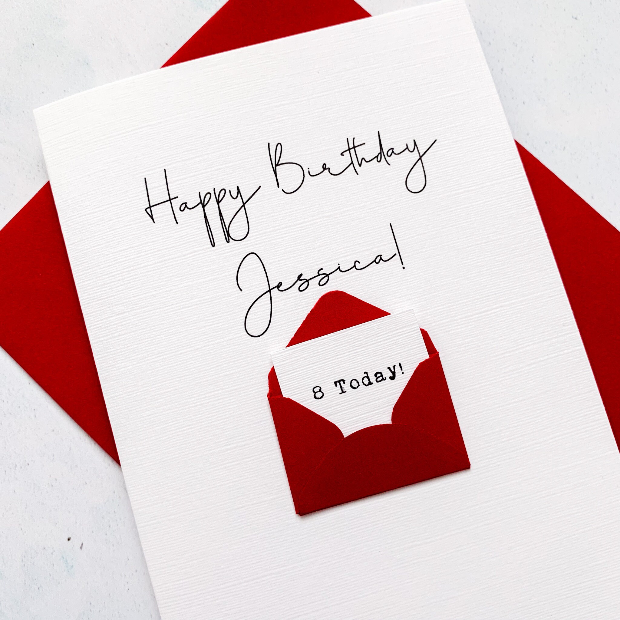 8th Birthday Card 8 Year Old Personalised Any Name - Etsy