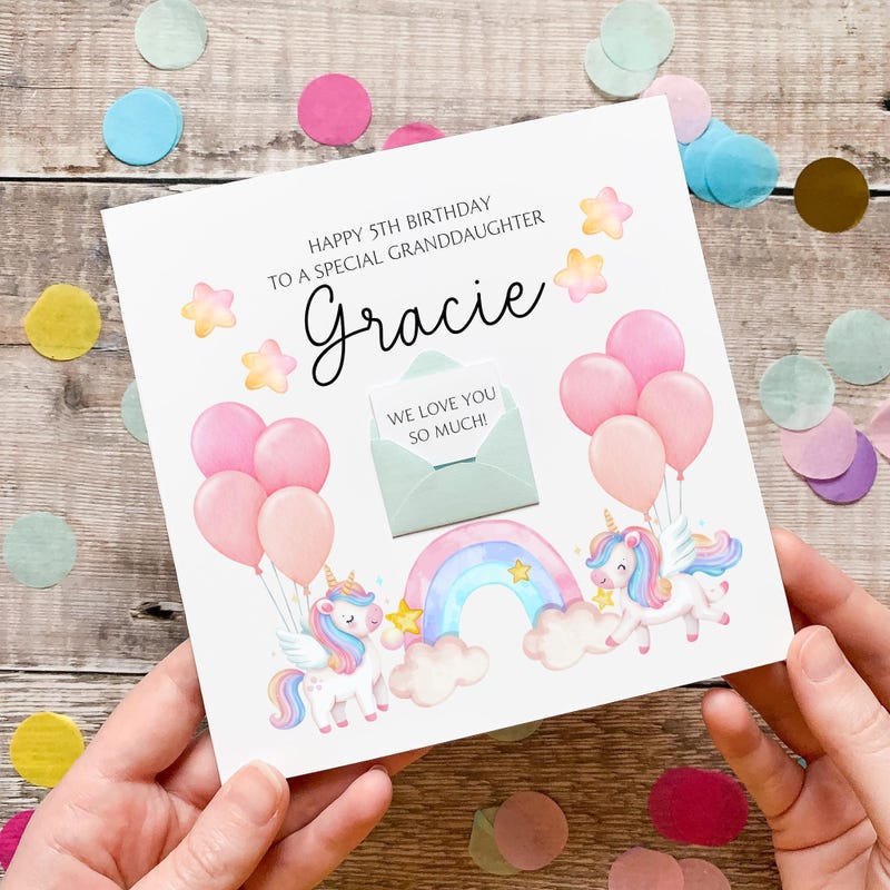 Unicorn Card Handmade - Etsy UK