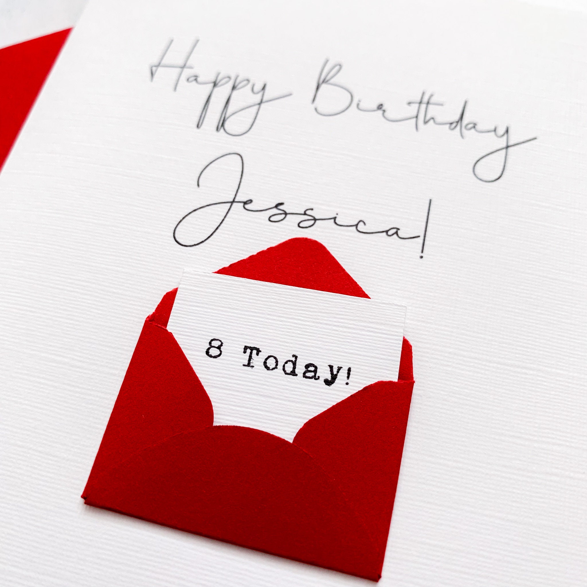 8th Birthday Card 8 Year Old Personalised Any Name - Etsy