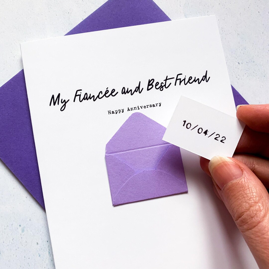 Best Friend Anniversary Card, Fiancee Anniversary Card, Wife to Be ...