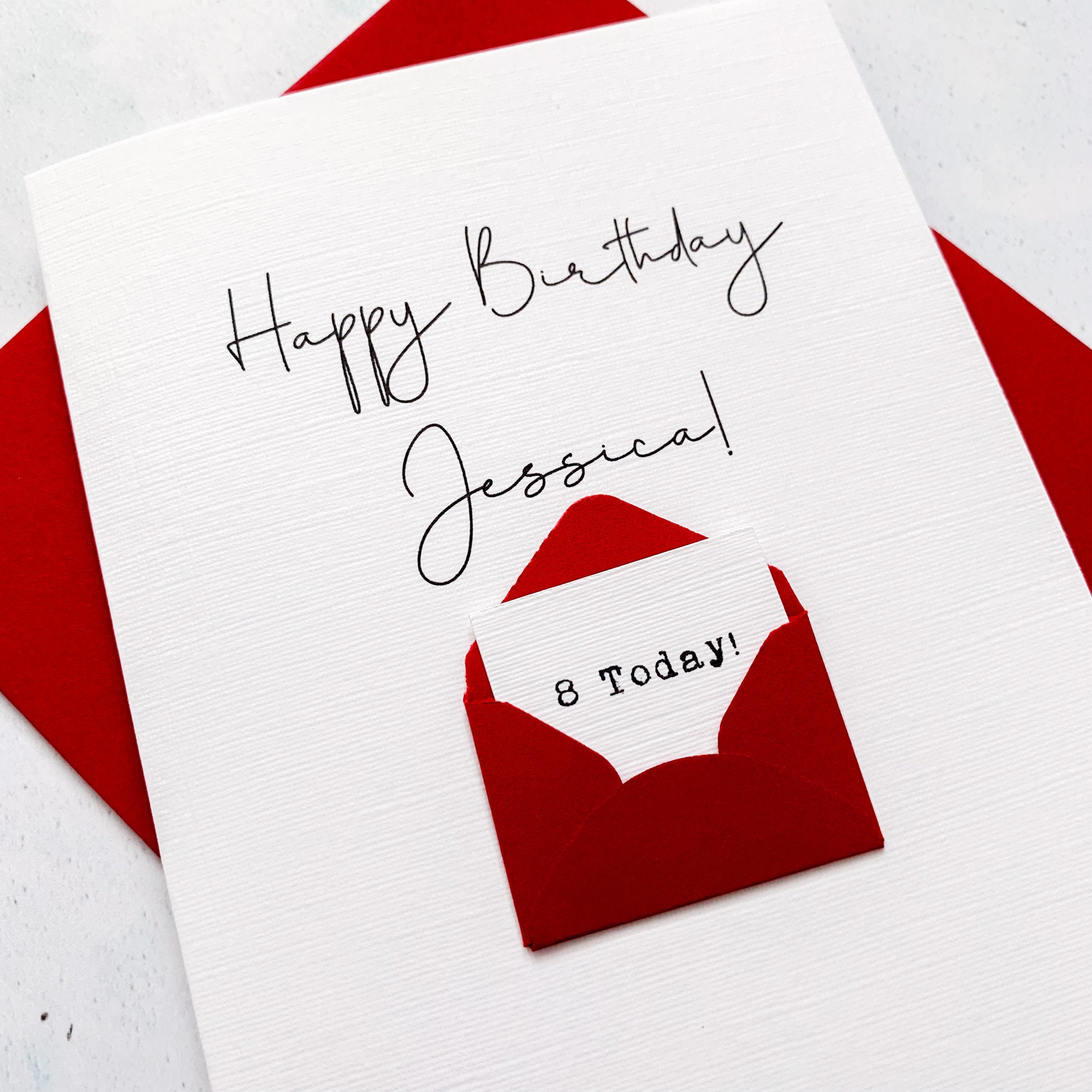 8th Birthday Card 8 Year Old Personalised Any Name - Etsy