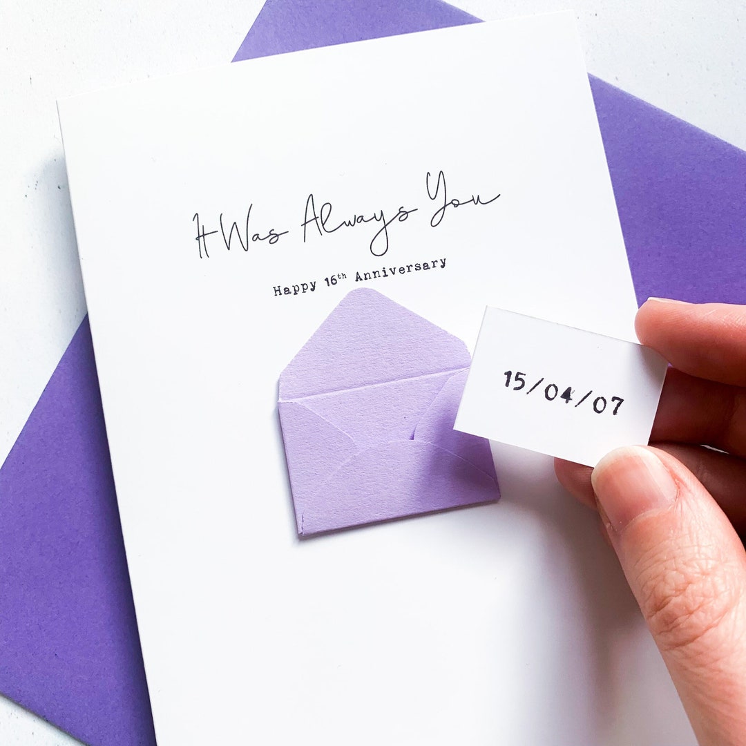 Always You 16th Anniversary Card, Husband Anniversary Card, Boyfriend ...