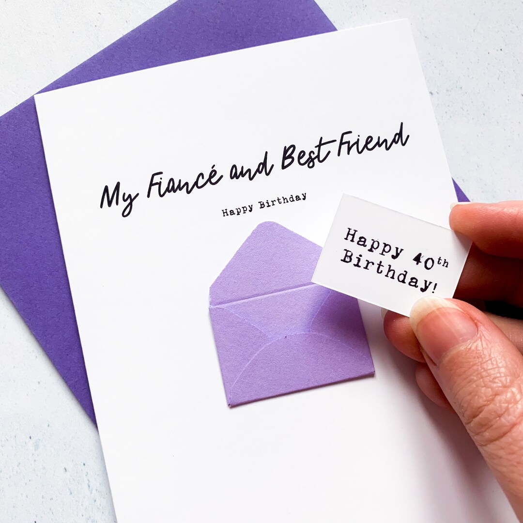 Fiancé and Best Friend Birthday Card, Boyfriend Birthday Card, Partner ...