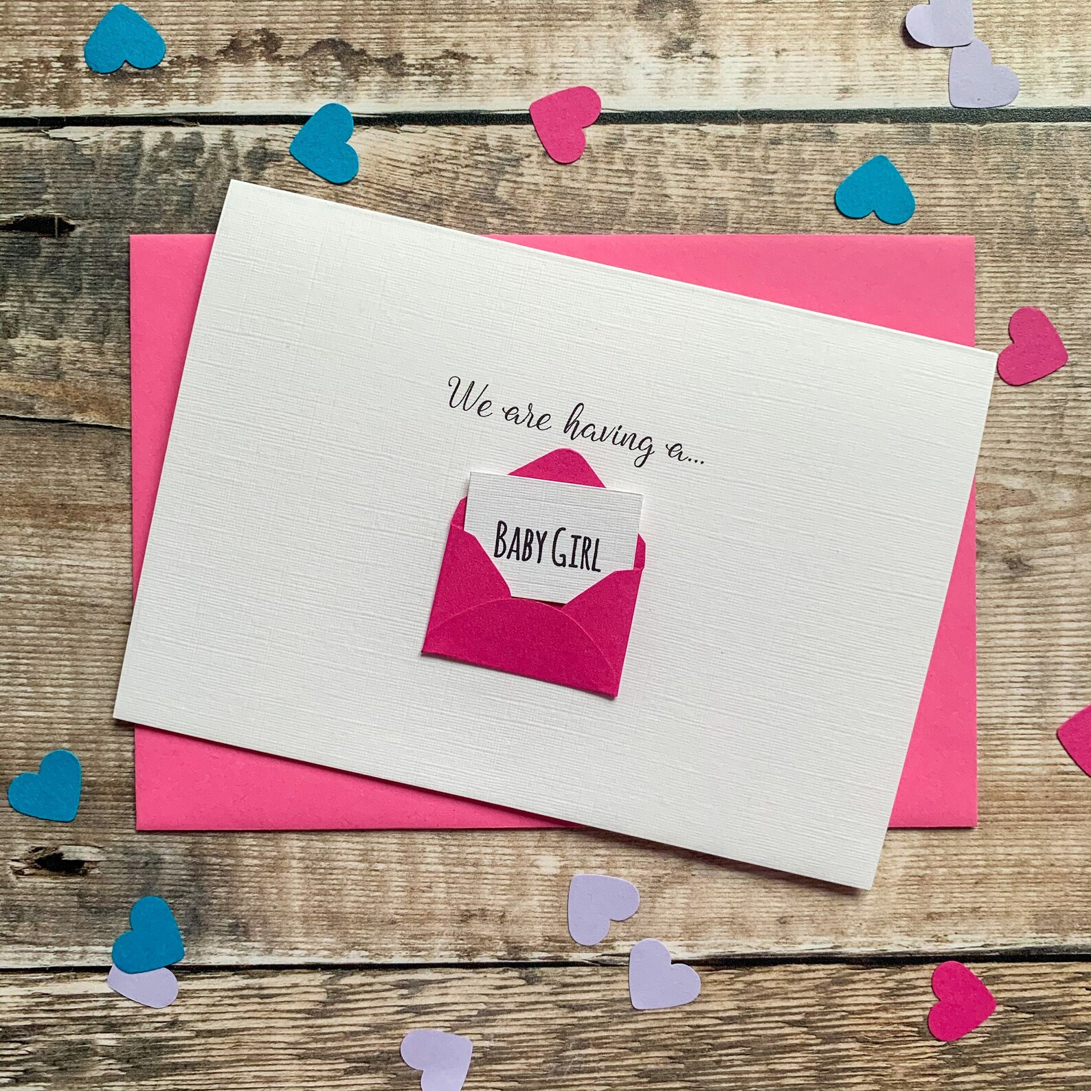 Personalised Baby Gender Reveal Card Personalised Pregnancy | Etsy