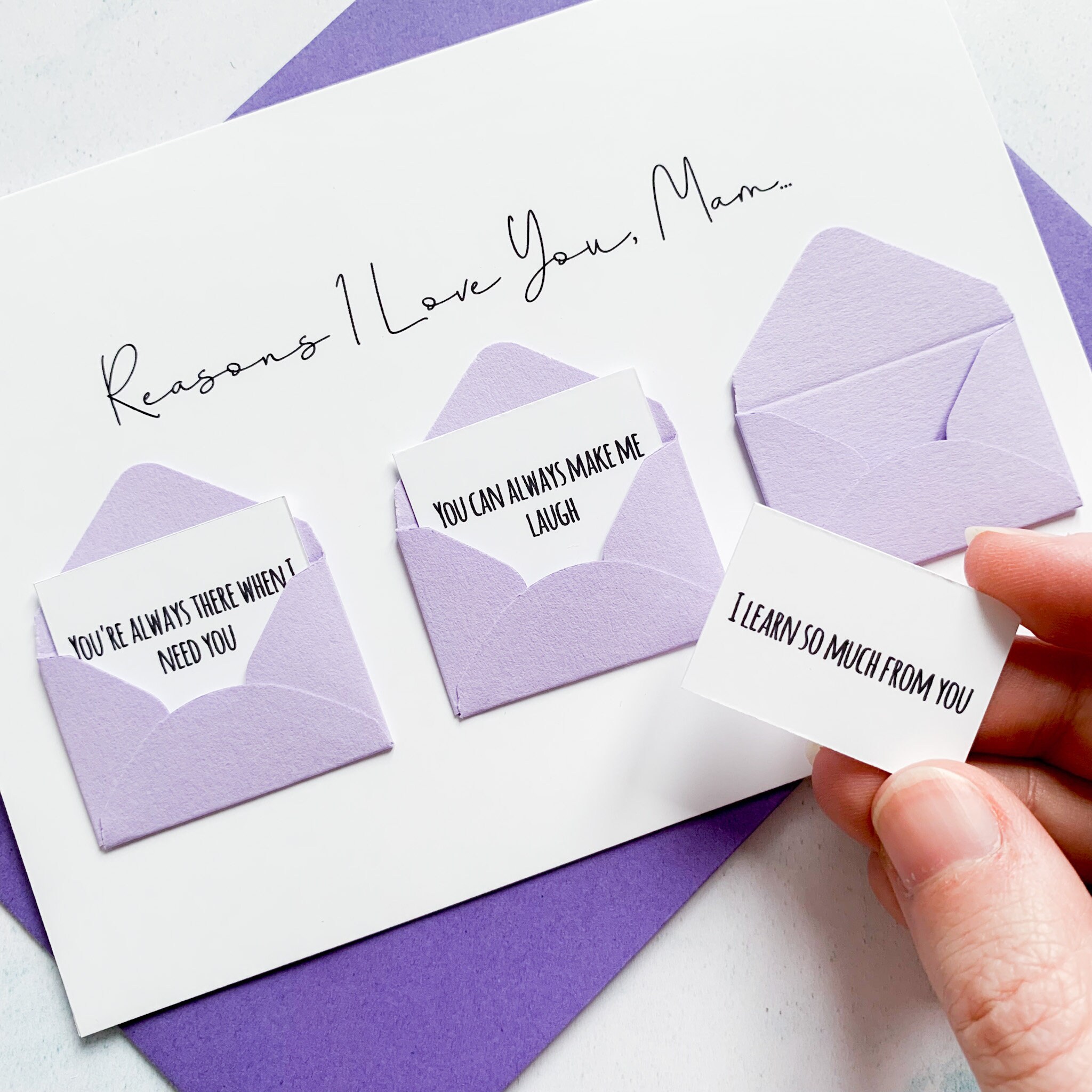 Personalised Reasons I Love You Mam Card Mam Mother's Day - Etsy