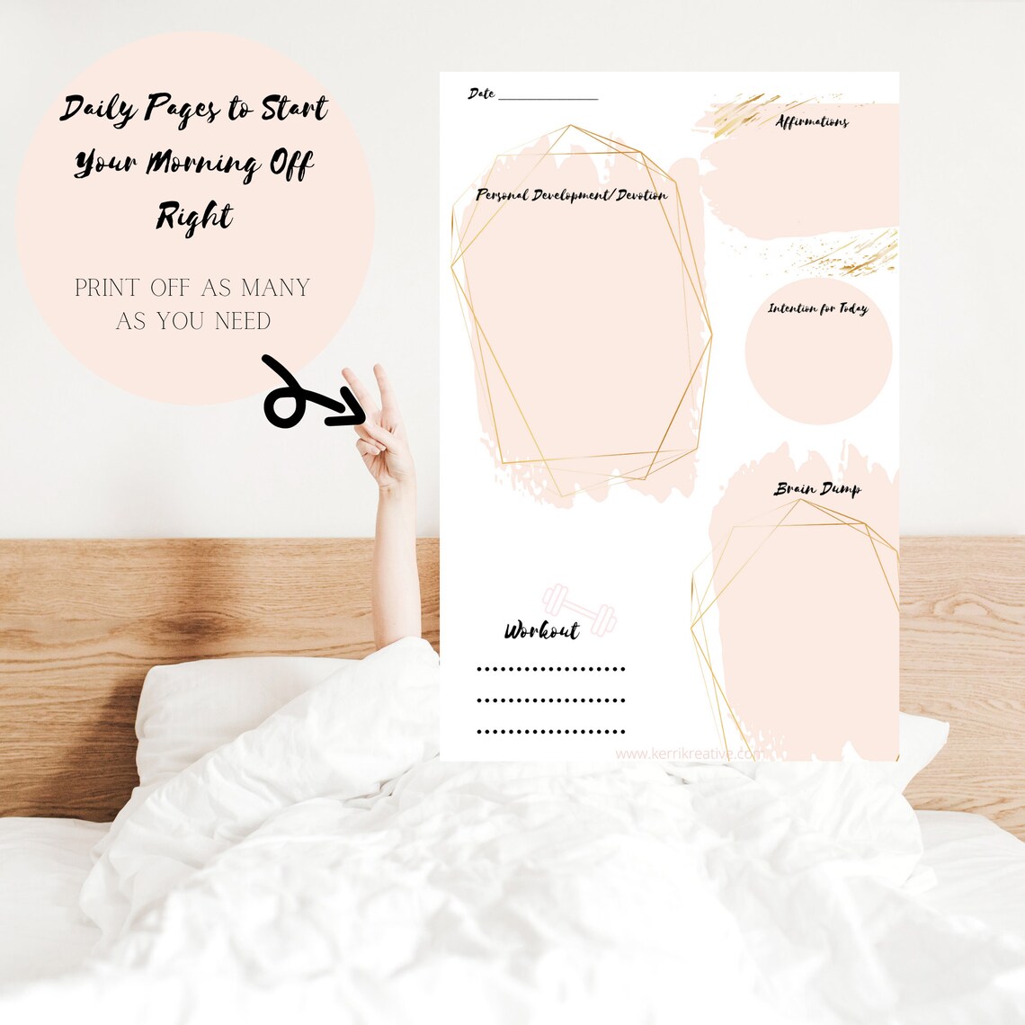 Morning Routine Digital Download Downloadable PDF Daily Routine Journal ...