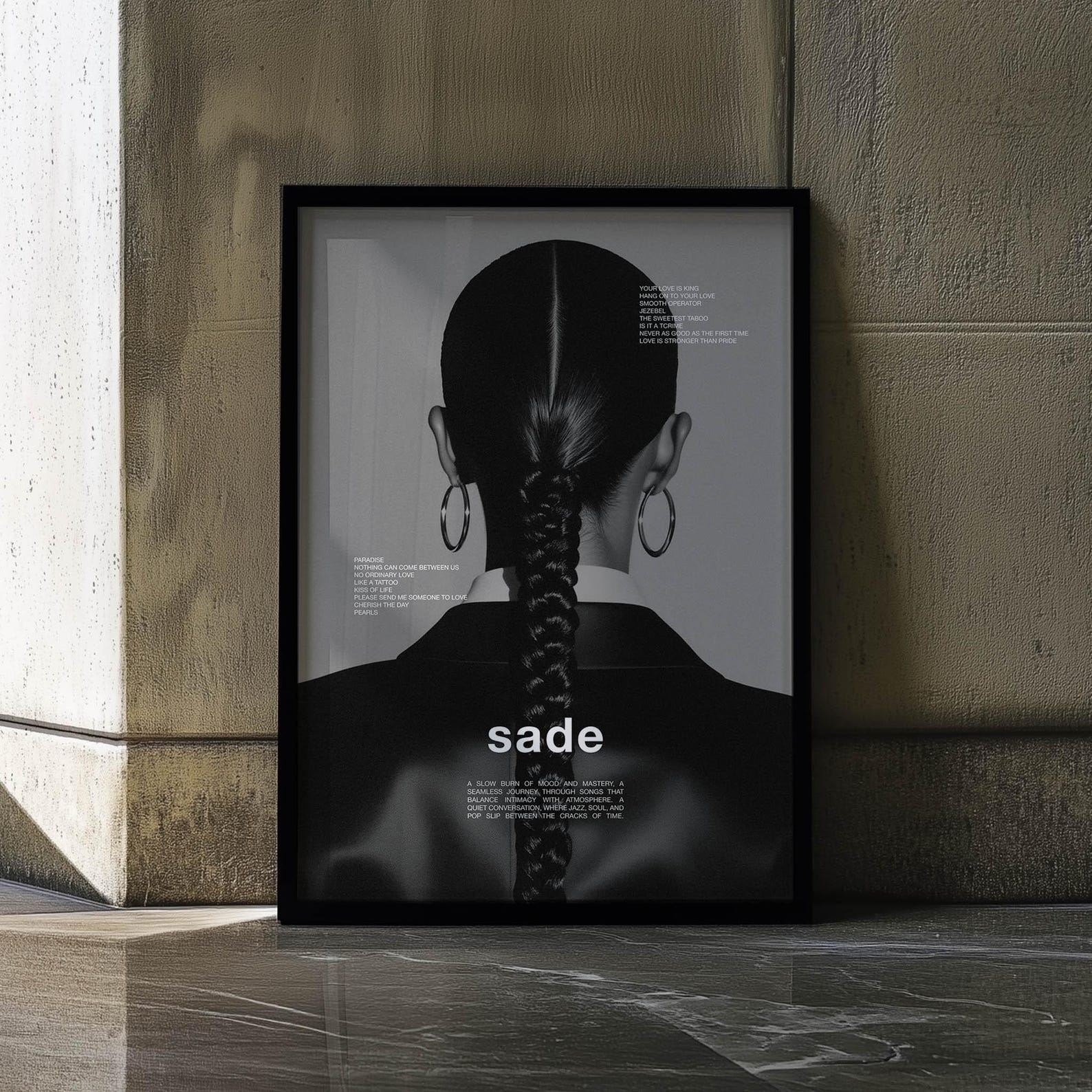 Sade Poster, Smooth Operator Print, 90s Soul and Jazz Wall Art, the ...
