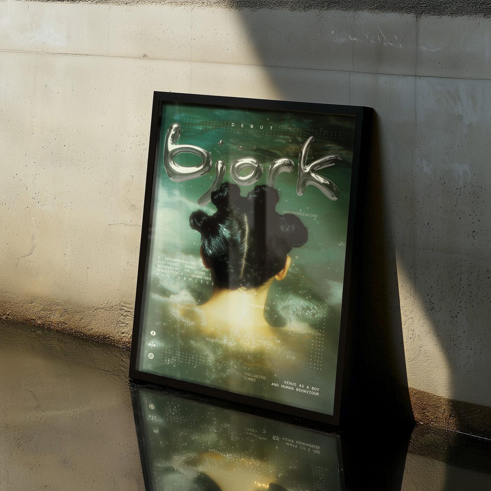 Björk Debut Album Poster 90s Alternative Music Art Print for Living ...