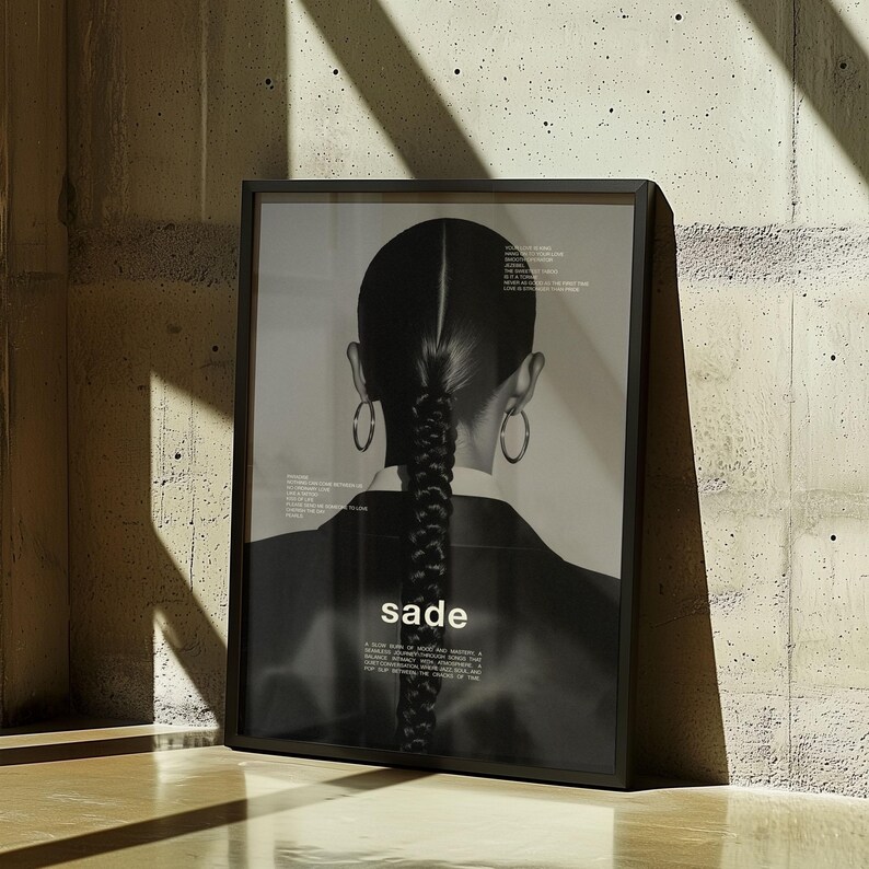 Sade Poster, Smooth Operator Print, 90s Soul and Jazz Wall Art, the Best of Sade Adu Music ...