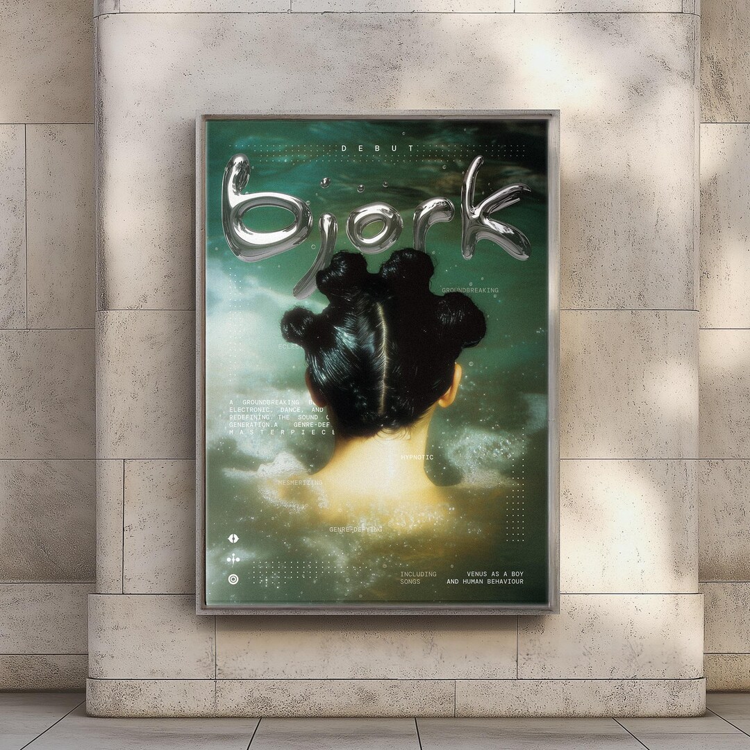 Björk Debut Album Poster 90s Alternative Music Art Print for Living ...