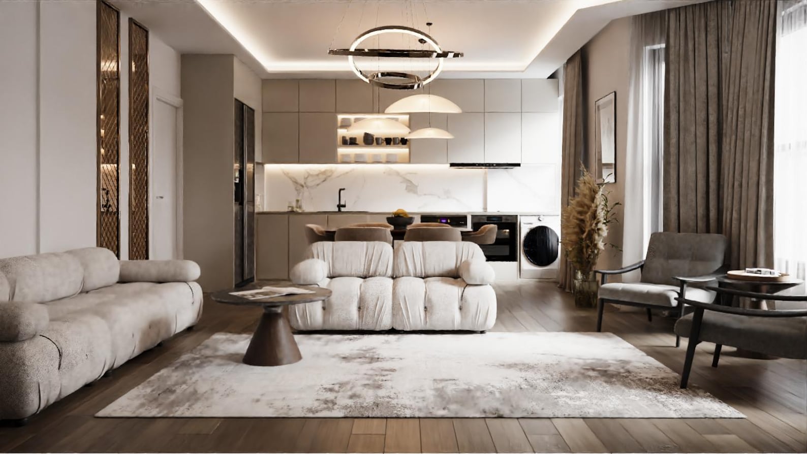 Custom Living Room or Kitchen Design, Personalized 3D Renderings ...