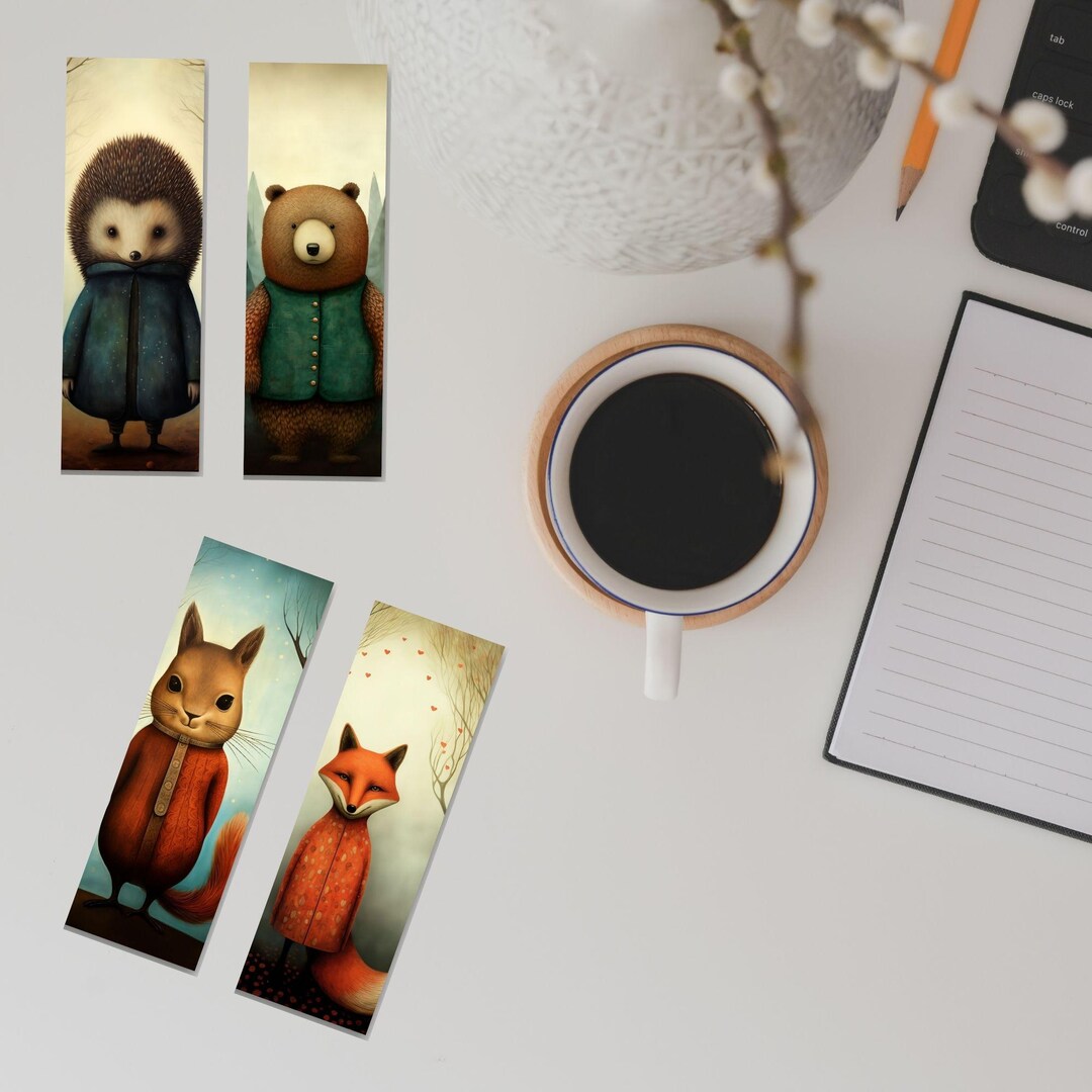 Forest Creatures Printable Bookmarks Set - Instant Download - Etsy