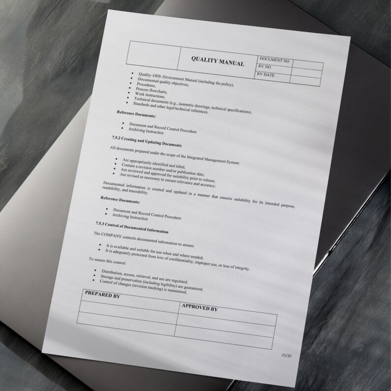 Quality Manual Template | ISO 9001 ISO 14001 ISO 45001 Template ...