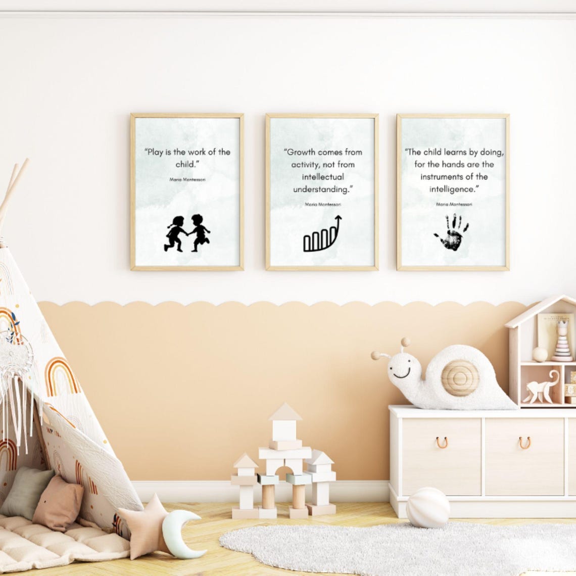 Montessori Quote Wall Art – Educational Nursery Printables for Playroom ...