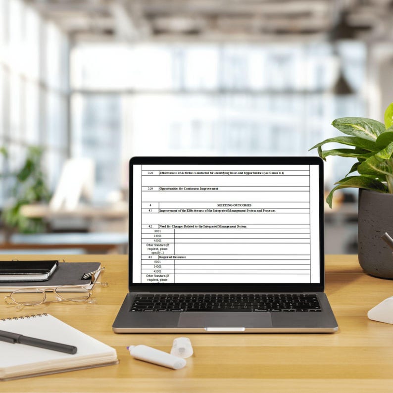 ISO 9001 Management Review Procedure + Report Template – Digital ...