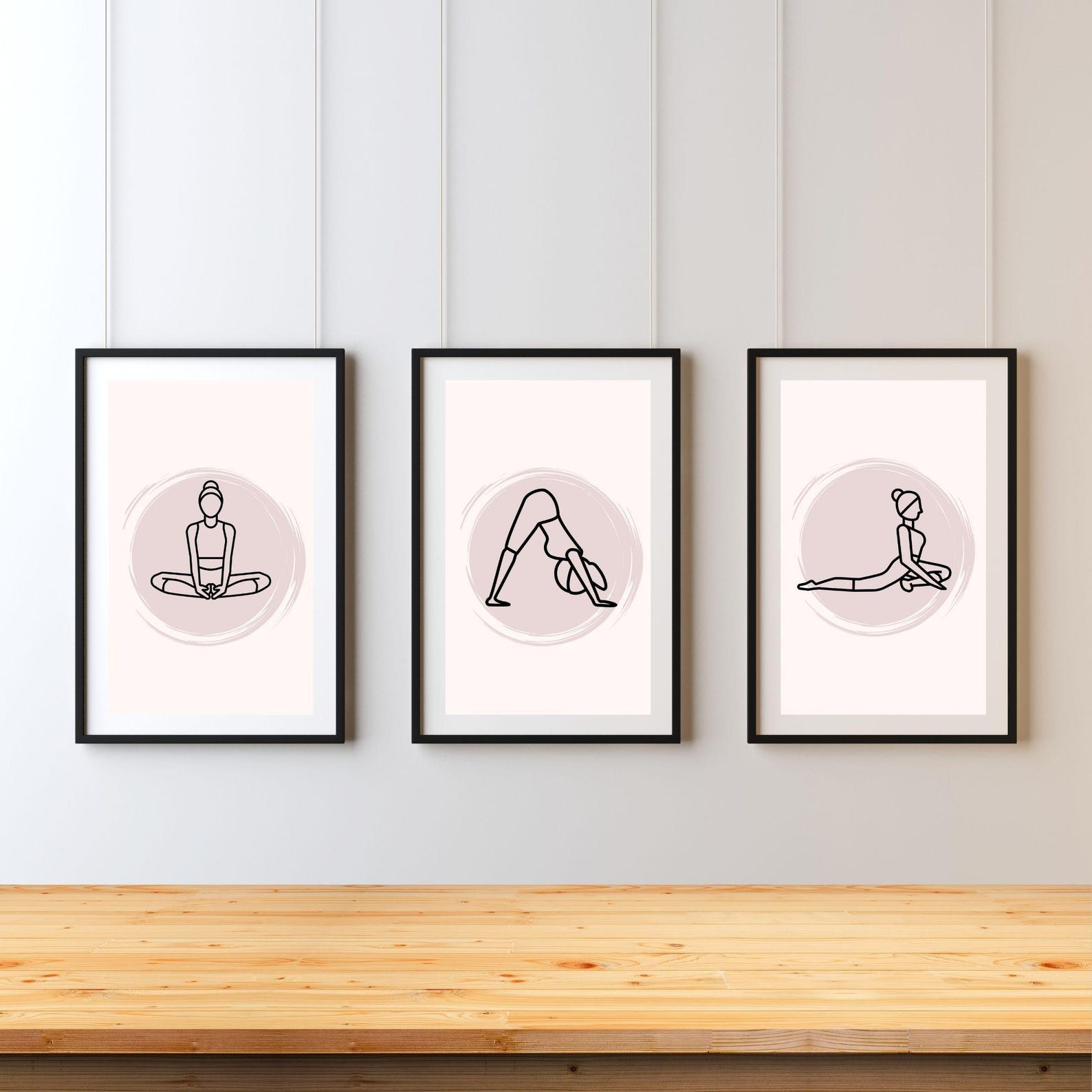 Pilates Printable Wall Art 6 Piece Wall Art Pilates Line Art Set Health ...