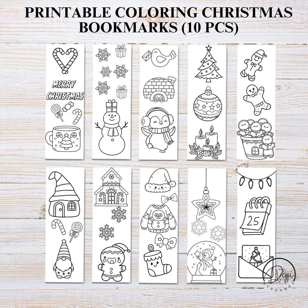 Christmas Coloring Bookmarks for Kids | Fun Holiday Crafts + FREE Gift ...