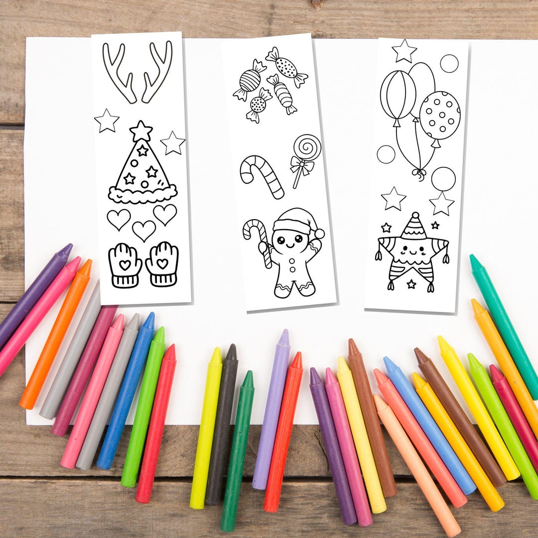 Printable Winter Bookmarks for Kids – Holiday Coloring Fun + Free Gift ...