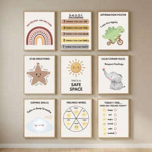 Calm Corner Printable Bundle for Kids | SEL Classroom Decor | Emotional ...
