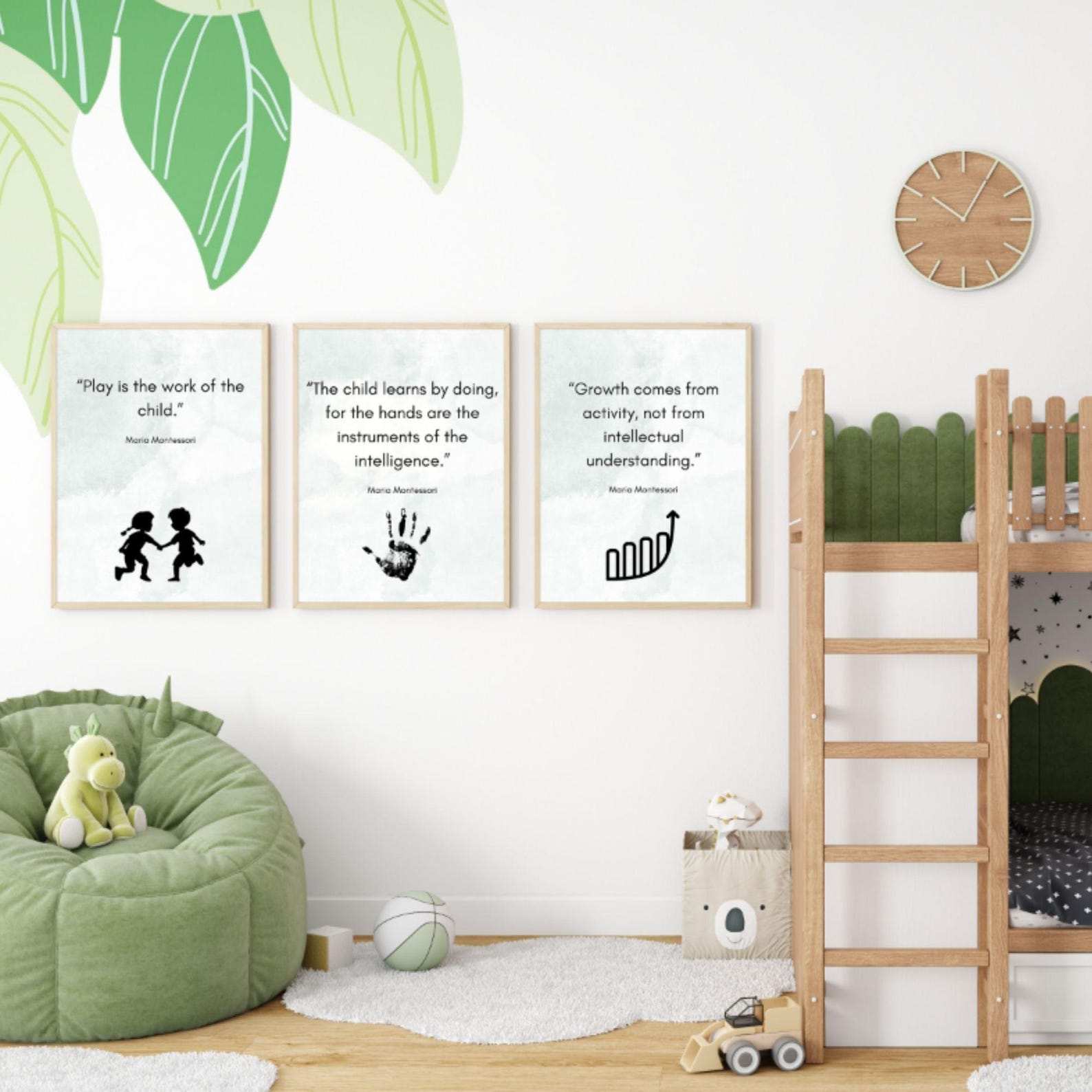 Montessori Quote Wall Art – Educational Nursery Printables for Playroom ...