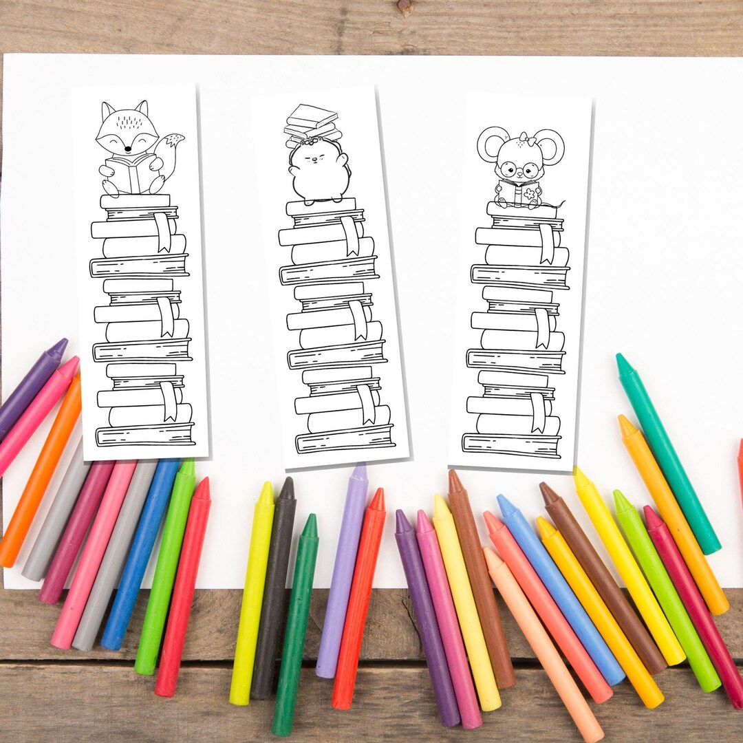 Printable Animal Bookmarks to Color (12 Pack) | Reading Incentives for ...