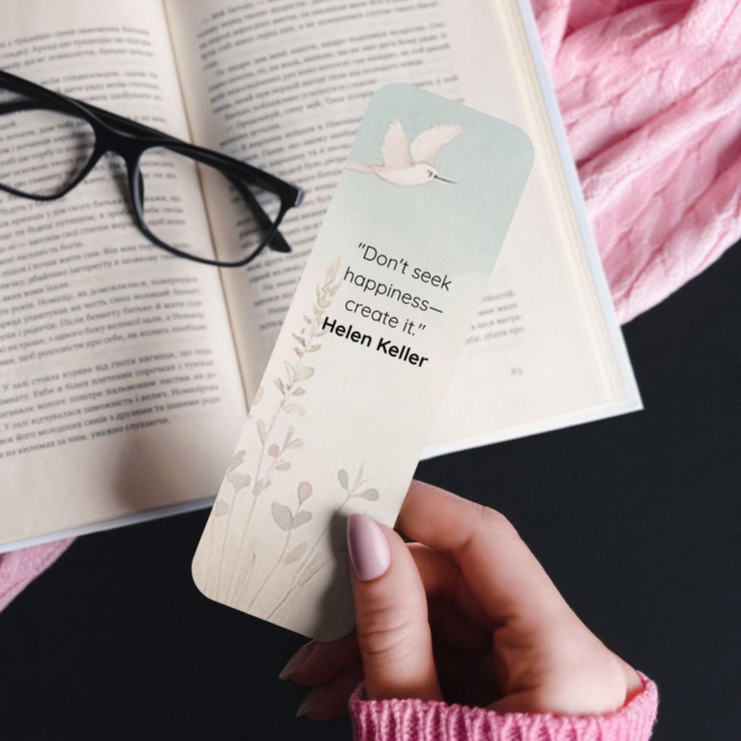 Helen Keller Quote Bookmarks – 10 Inspiring Printable Designs - Etsy