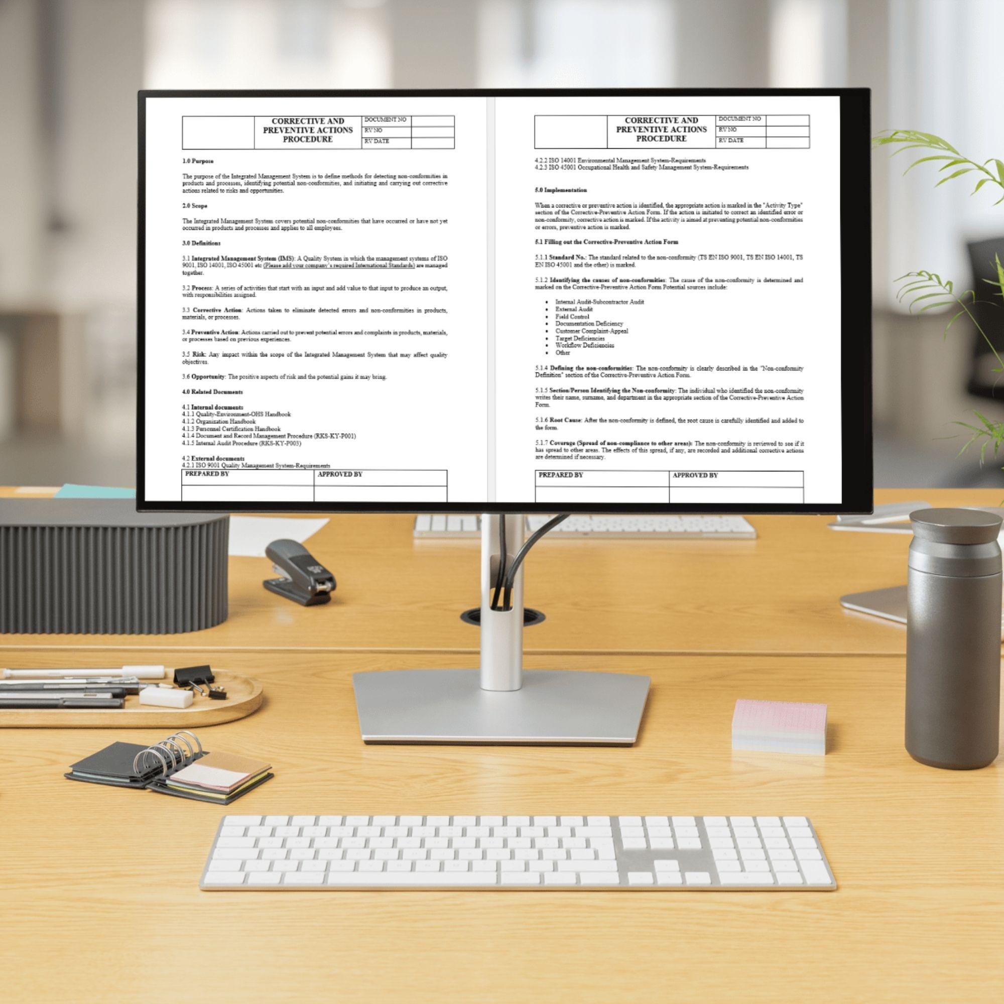 Corrective & Preventive Actions Readiness Form | ISO 9001 CAPA Tracking ...