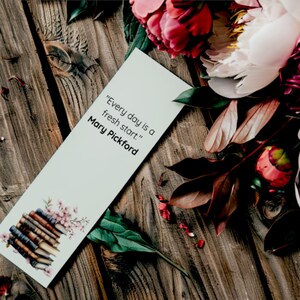 Spring Floral Quote Bookmarks Printable (10 Pack) | Inspirational ...
