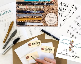 DIY Hand Lettering Kit Premium Craft Kit for Adults Art | Etsy