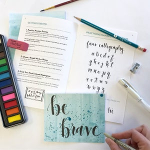 DIY Hand Lettering Kit - Premium Craft Kit for Adults • Art Kit for ...