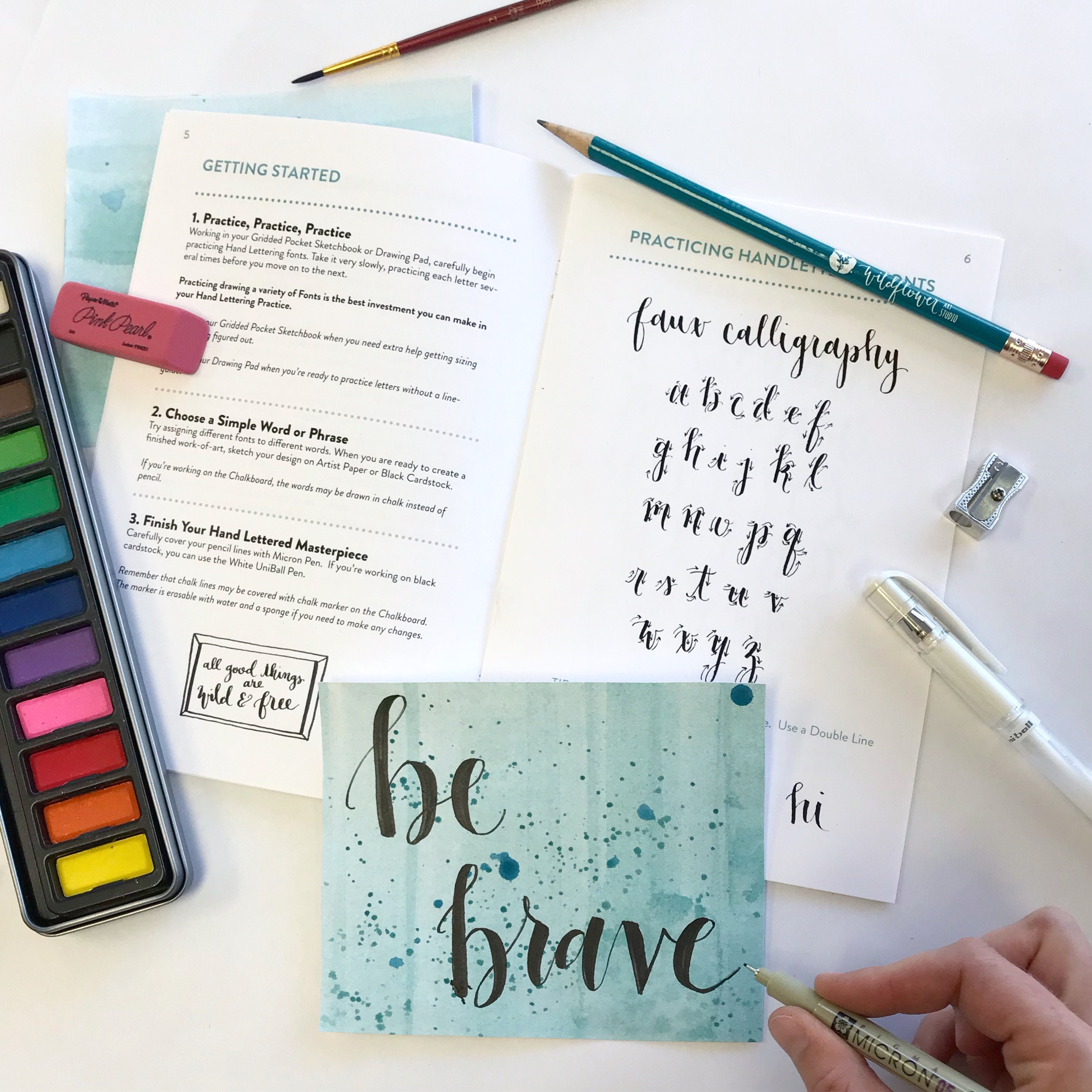 Kits & How To Pockets of Time Activity Kits for Adults Calligraphy Hand ...