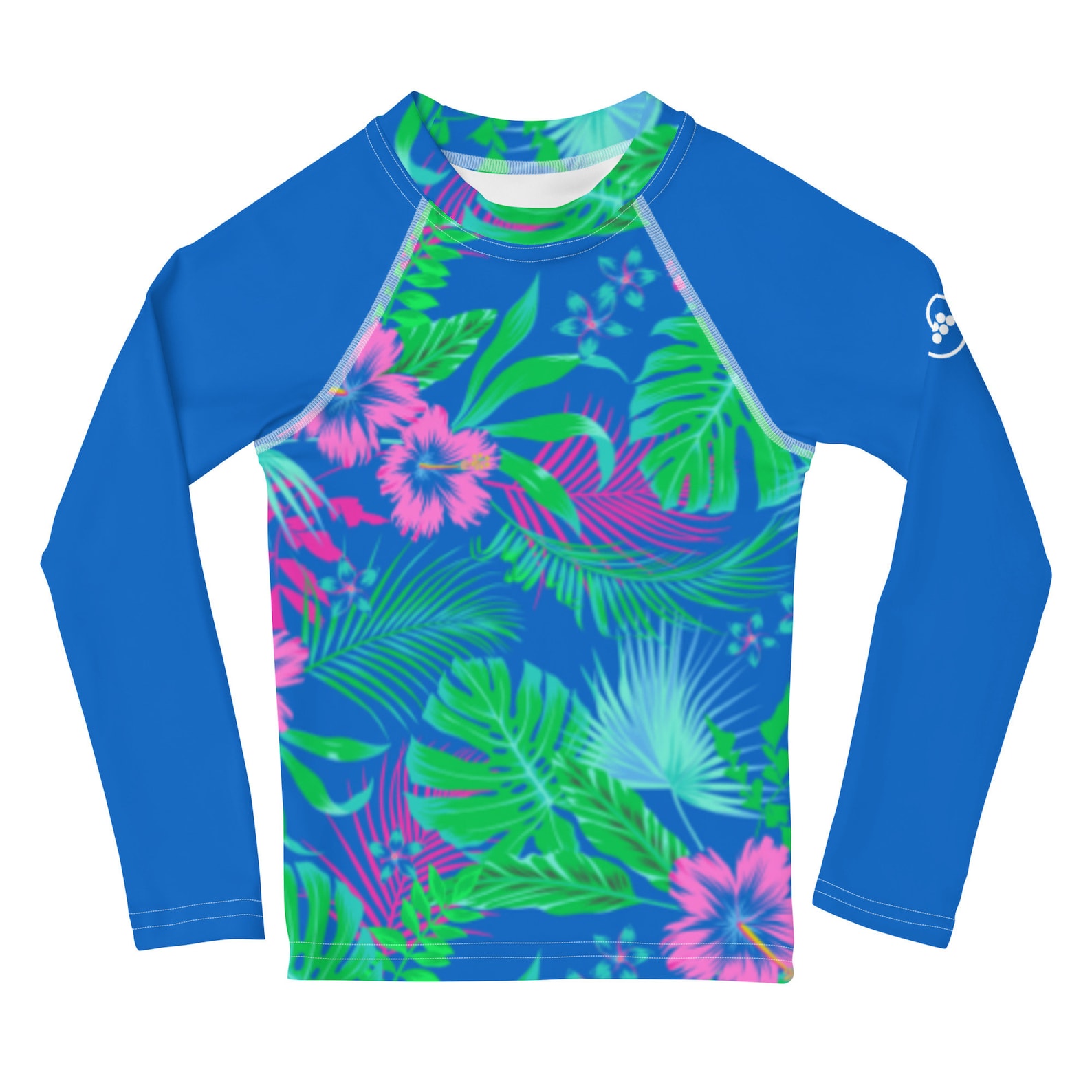 Kids Boys UPF 50+ Rash Guard, Sun Protection Swim Shirt Unisex Electric ...
