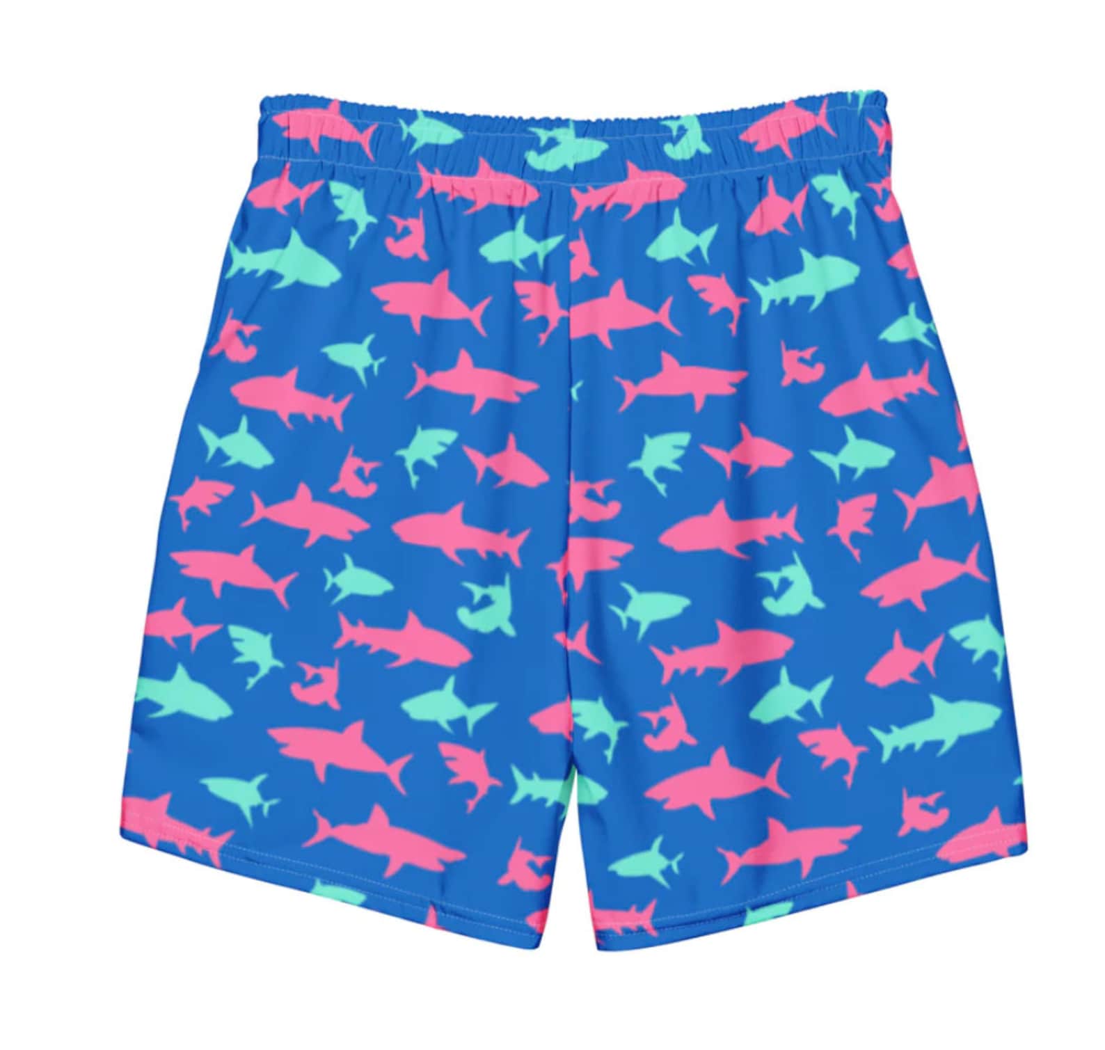 Matching Couples Swimsuit Set – Electric Blue Shark Bikini & Trunks - Etsy