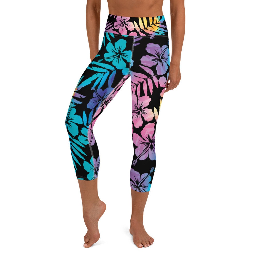 Women's Capri Paddle Pants, Ombre Hawaii Print Surf, SUP, Modest ...