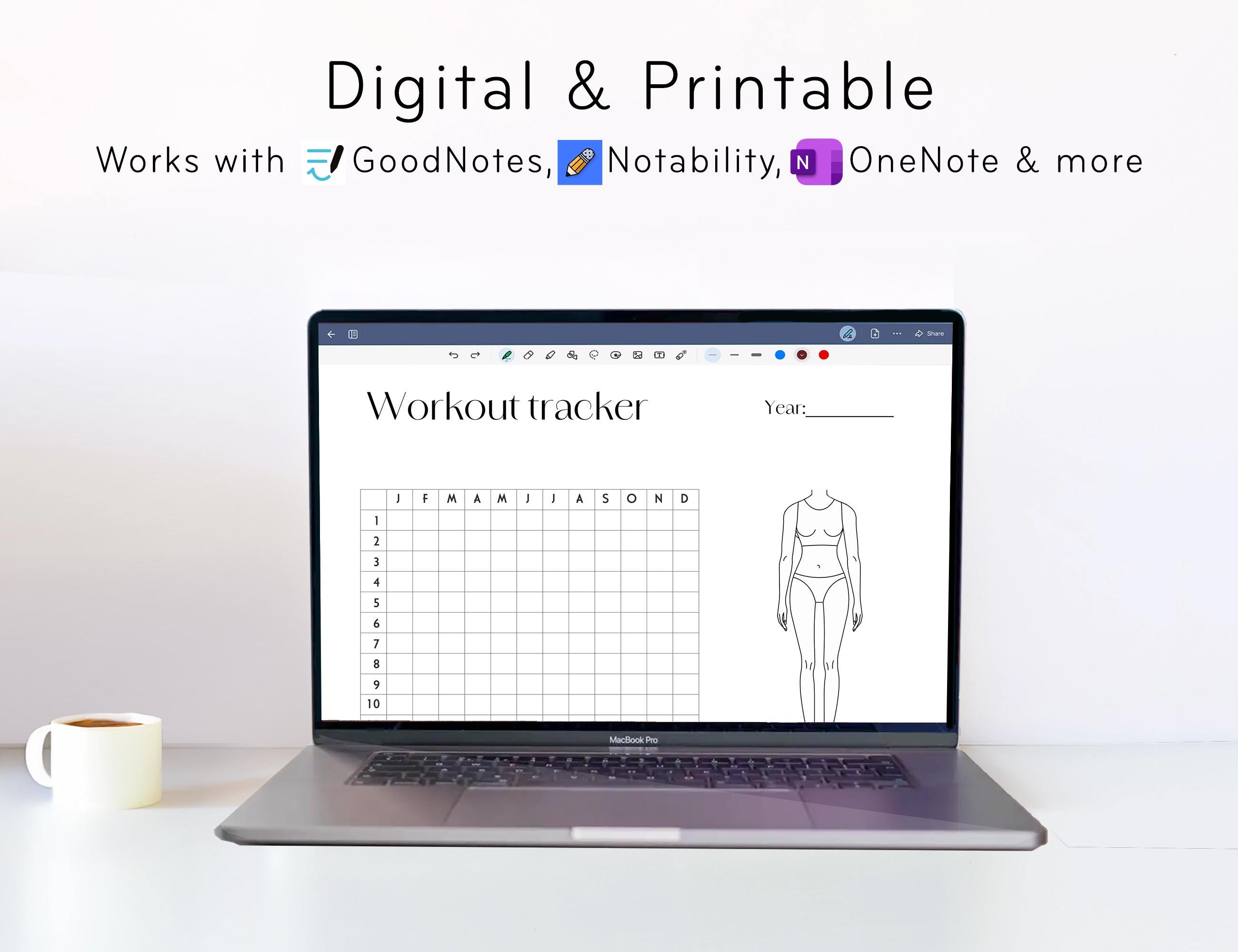 Yearly Workout Tracker Printable, Gym Plan Chart, A Year in Pixels, A4 ...