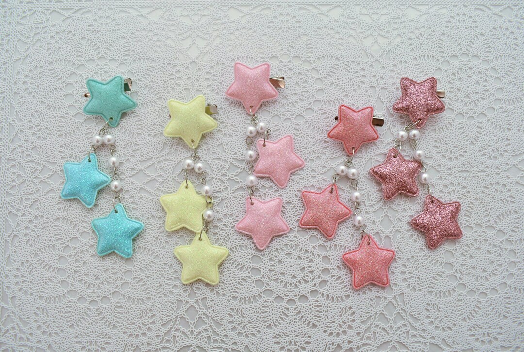 2-way Pastel Star Clips- Choose Your Combo - Etsy