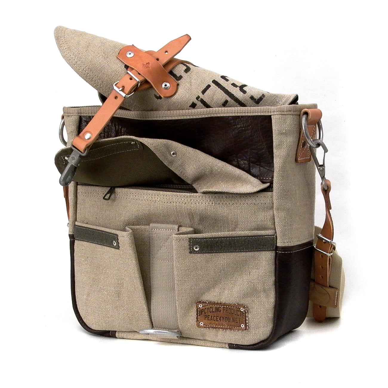 Beige Canvas Bag and a Shoulder BagMessenger Bag or School | Etsy