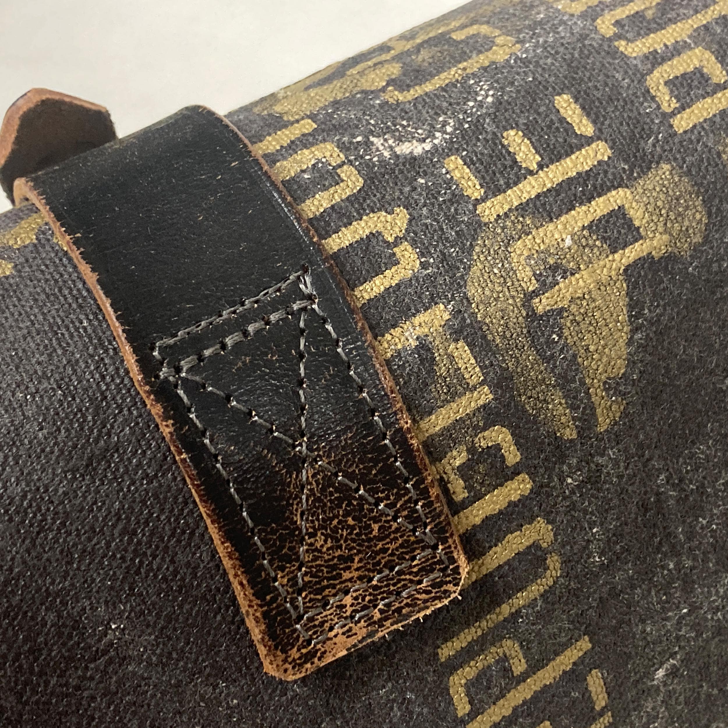 Upcycled Canvas Messenger Bag: Distressed Military Postbag, Recycled ...