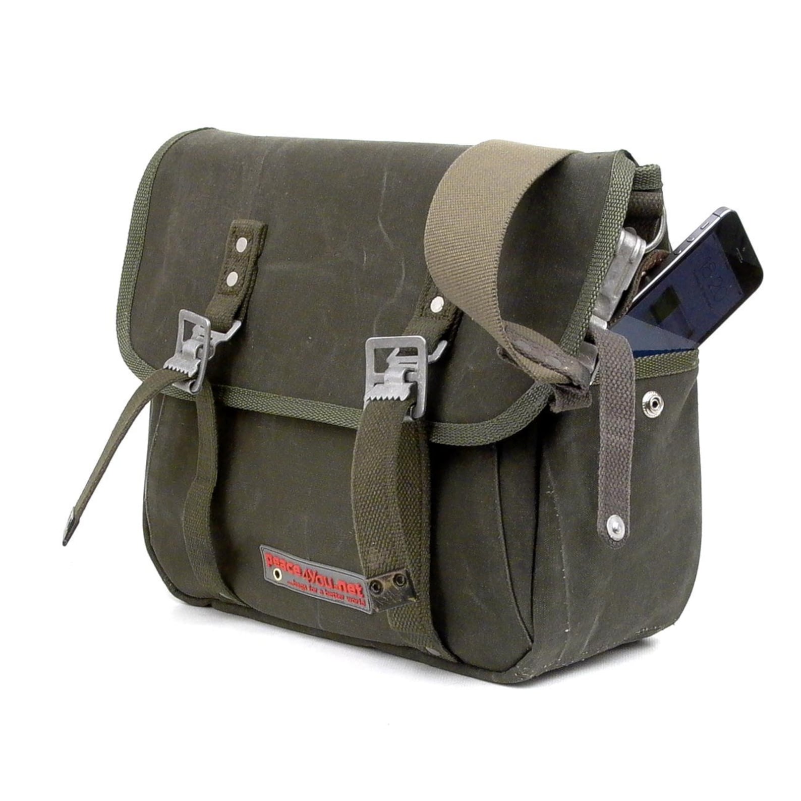 Upcycled German Army Duffle Bag Messenger: Vegan Crossbody 2080 - Etsy