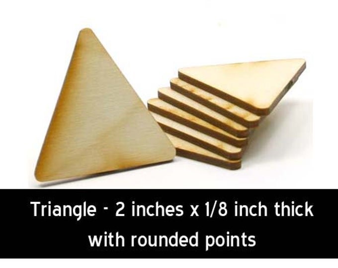 Unfinished Wood Triangle 2 inches tall by 2 inches wide and | Etsy