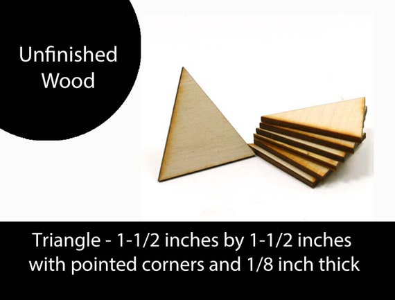 Triángulo de madera sin terminar con esquinas puntiagudas - Etsy España