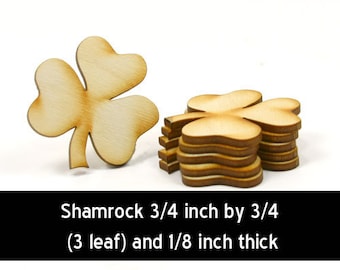 3-LEAF CLOVER Unfinished Wooden Craft Shape Do It Yourself - Etsy