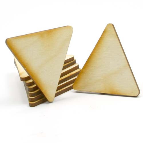Unfinished Wood Triangle 2 Inches Tall by 2 Inches Wide and | Etsy
