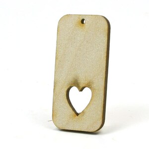 Unfinished Wood Rectangle - 2 Inches Tall by 1 Inch Wide and 1/8 Inch ...