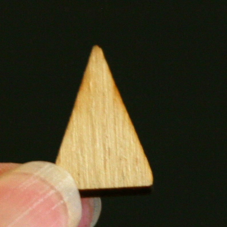Unfinished Wood Triangle - 3/4 Inches Tall by 1/2 Inch Wide and 1/8 ...