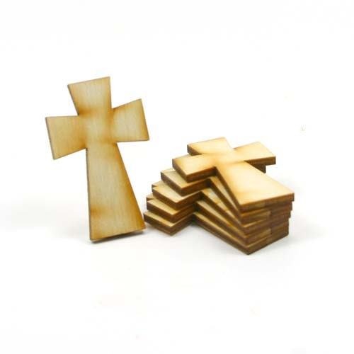 Unfinished Wood Cross Celtic - 1 Inches Tall by 3/4 Inches Wide and 1/8 ...