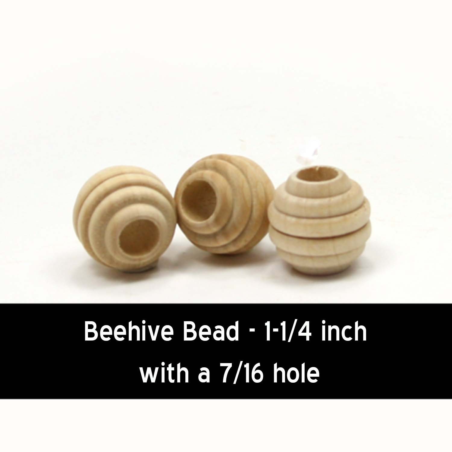 Unfinished Wood Bead Round Beehive 1-1/4 inch in diameter | Etsy