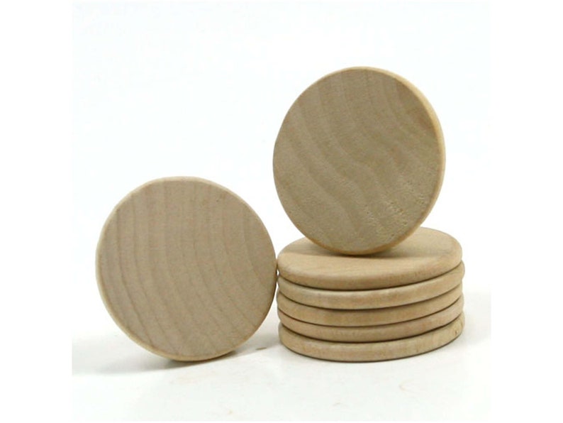 Unfinished Wood Round Circle Disk 1 Inch in Diameter and 1/8 - Etsy